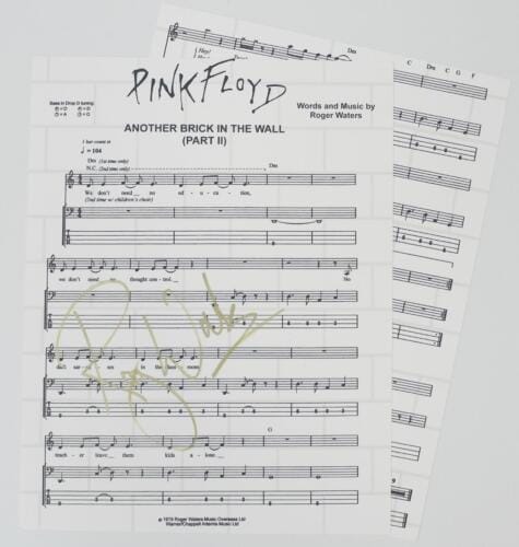 Autographed Pink Floyd Signed, Album, Poster, Guitar & Memorabilia For Sale | Autographia ...