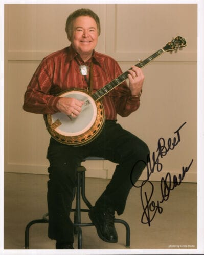 ROY CLARK HAND SIGNED 8x10 COLOR PHOTO+COA AWESOME POSE WITH HIS BANJO ...