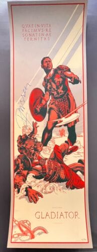 Russell Crowe Gladiator SIGNED Autographed 36x12 Ansin Mondo Poster K9 ...