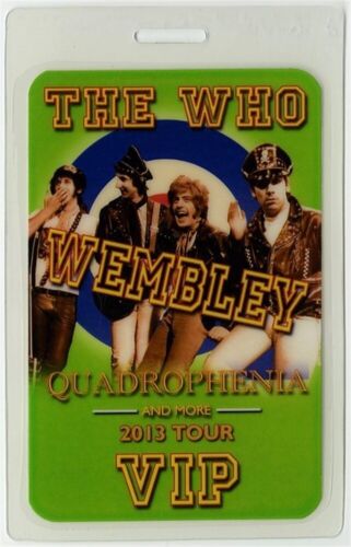 The Who 2013 Quadrophenia tour Wembley Stadium Band VIP Laminated ...