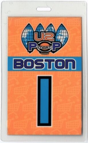 U2 1997 Popmart concert Tour collectible Laminated Backstage Pass ...