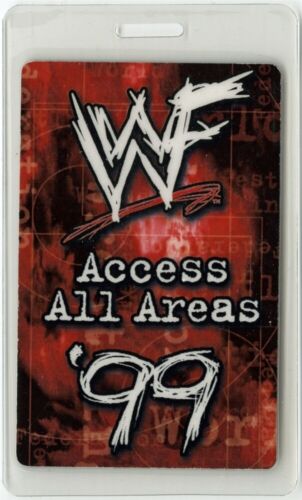 WWF World Wrestling Federation 1999 Undertaker Laminated Backstage Pass ...