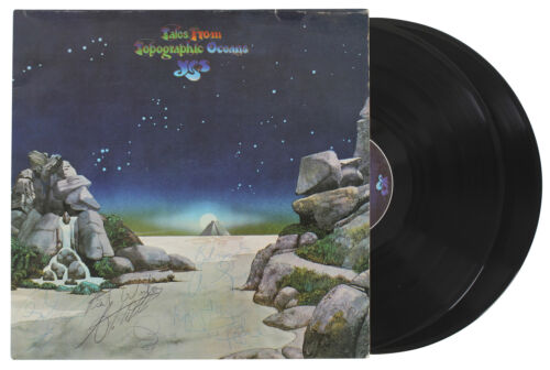 Yes (4) Anderson Squire Wakeman & Howe Signed Album Cover W/ Vinyl BAS ...