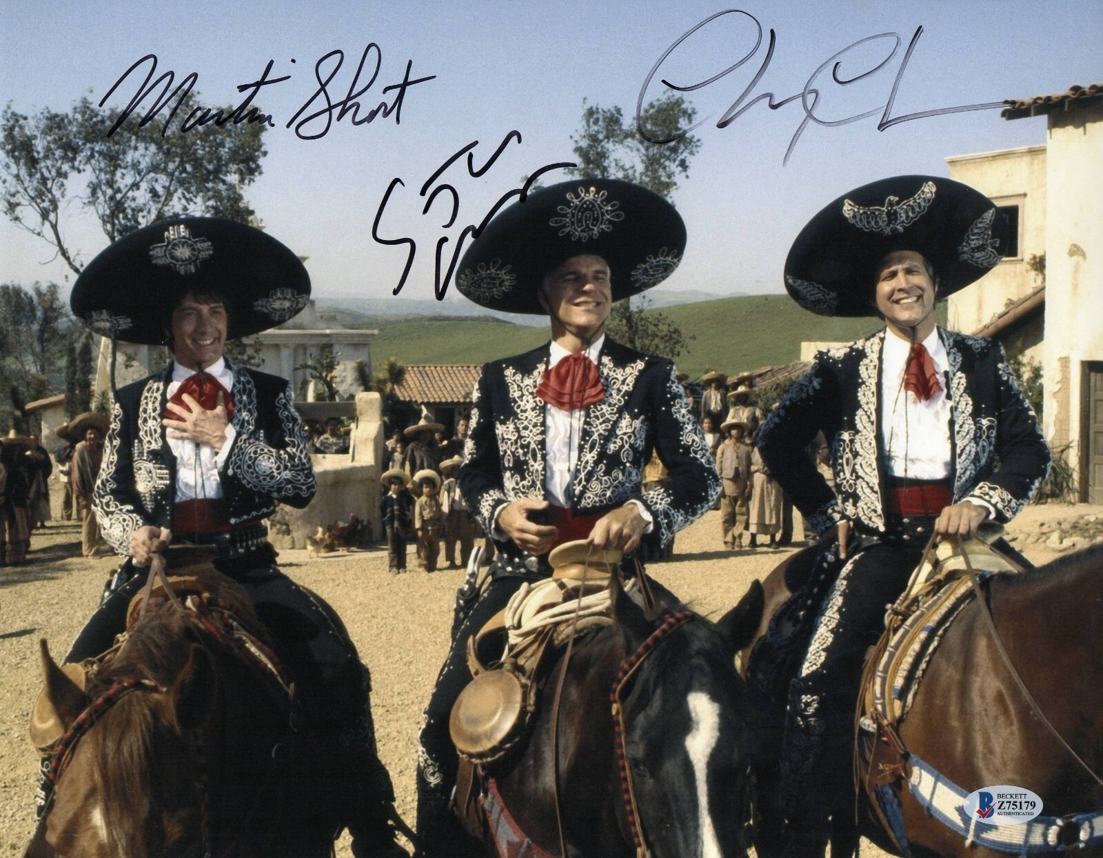 Steve Martin Chevy Chase Martin Short Signed 11x14 Photo Three Amigos ...