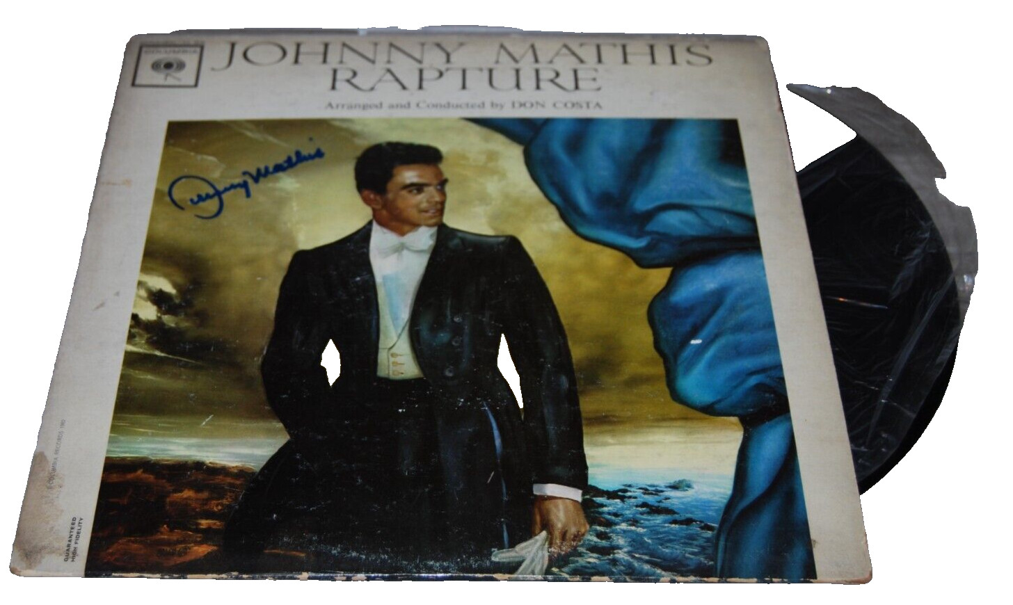 JOHNNY MATHIS signed (RAPTURE) Vinyl Album Record BECKETT BAS BM027329 ...