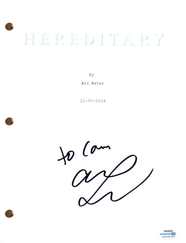Alex Wolff Signed Autograph Hereditary Movie Script Full Screenplay ...
