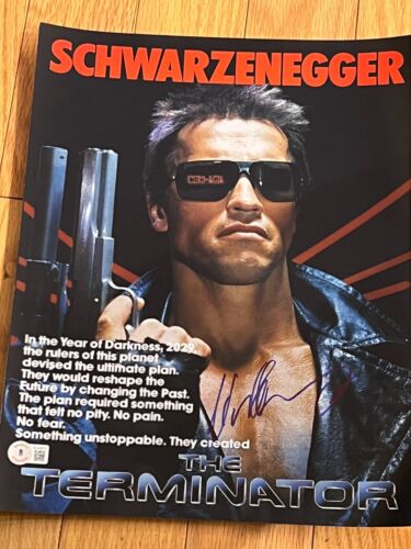 ARNOLD SCHWARZENEGGER SIGNED AUTOGRAPH 11x14 PHOTO TERMINATOR BECKETT ...