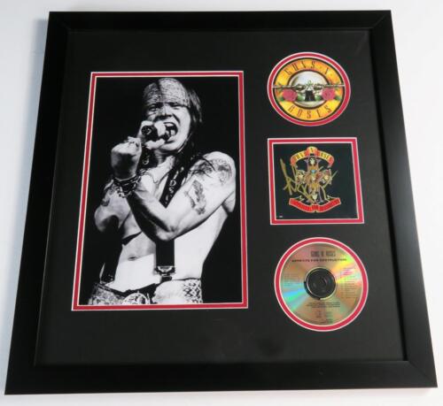 Axl Rose GUNS N' ROSES Signed Autograph 18x22 "Appetite..." CD Display ...