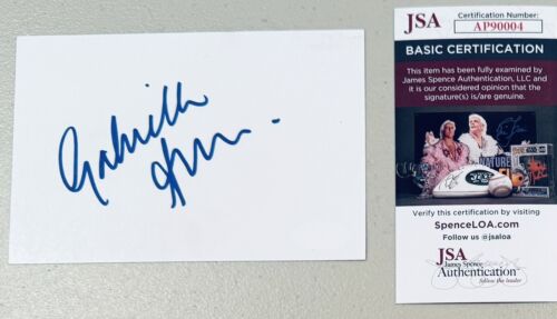 Gabrielle Anwar Signed Autographed 4x6 Card JSA Cert The Three ...
