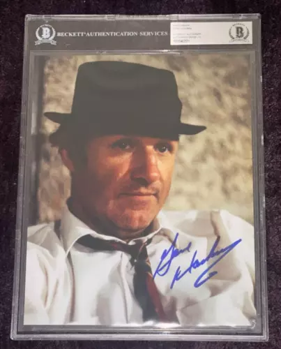 GENE HACKMAN Signed 8 X 10 PHOTO BAS Beckett Auth & Encap AUTO Grade 10 ...