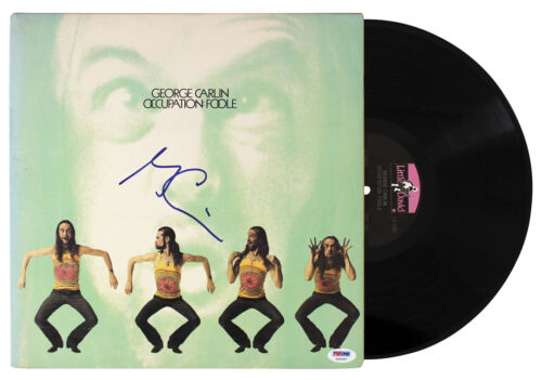 George Carlin Signed Occupation: Foole Album Cover W/ Vinyl PSA/DNA # ...