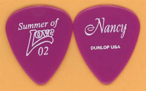 Heart Nancy Wilson Signature Magenta Guitar Pick - 2002 Summer of Love ...