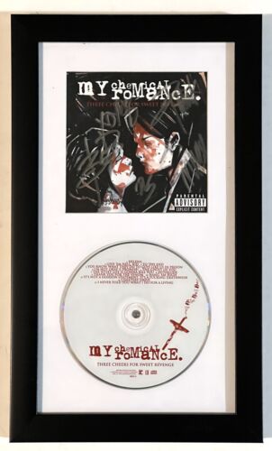 My Chemical Romance SIGNED Three Cheers Sweet Revenge CD Framed Display #1 JSA | Autographia