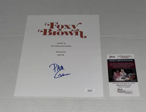 PAM GRIER SIGNED FOXY BROWN MOVIE SCRIPT AUTOGRAPHED LEGEND JSA COA ...
