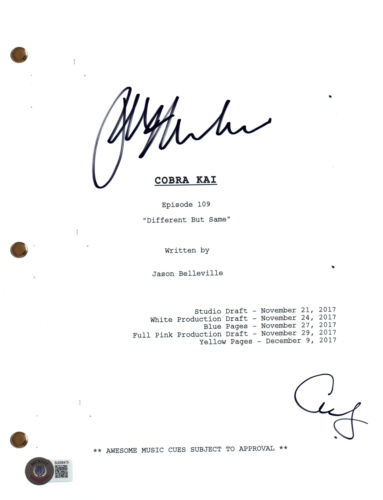 Ralph Macchio Courtney Henggeler Signed Autograph Cobra Kai Ep109 ...