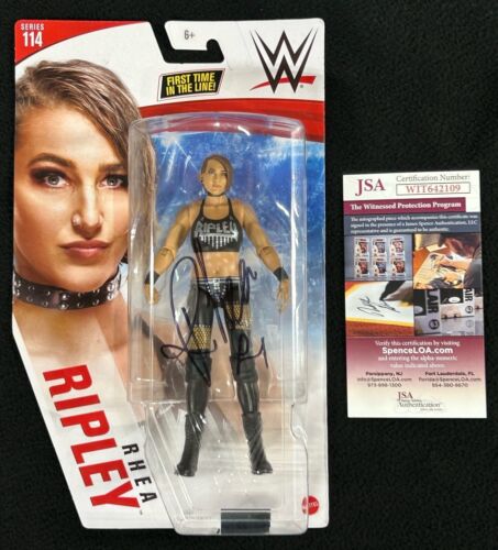Rhea Ripley Signed WWE Basic 1st Time In Line Action Figure JSA Witness ...