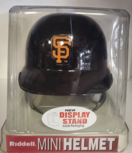 SF SAN FRANCISCO GIANTS MLB TEAM LOGO RIDDELL UNSIGNED MINI HELMET W ...
