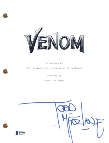 Todd McFarlane Signed Autograph Venom Movie Script Marvel Beckett COA ...
