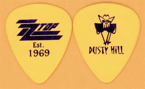 ZZ Top Dusty Hill Vintage Guitar Pick - 2009 40th Anniversary Tour ...
