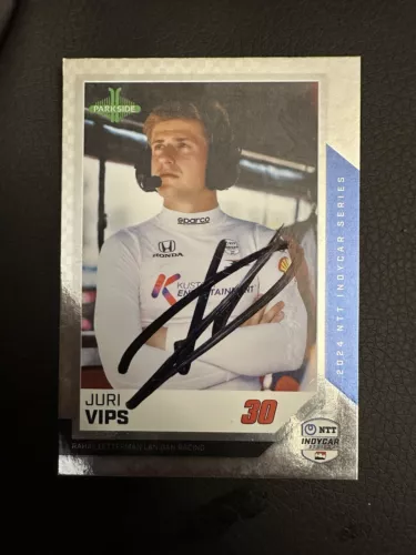 2024 Parkside Indy Car Trading Card 500 Signed Juri Vips Parallel ...
