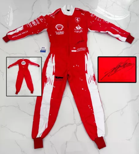 Charles Leclerc Signed Race Suit 2023 Las Vegas Ferrari Formula 1 F1 PSA/DNA COA | Autographia