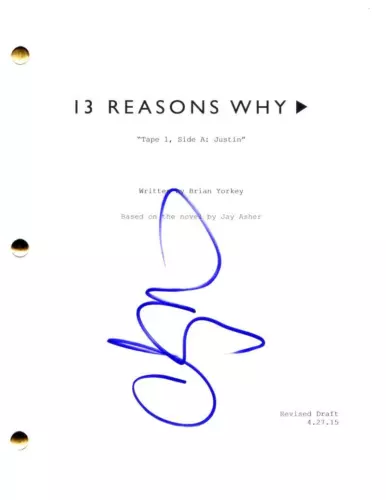Christian Navarro Signed Autograph 13 Reason Why Full Pilot Script ...