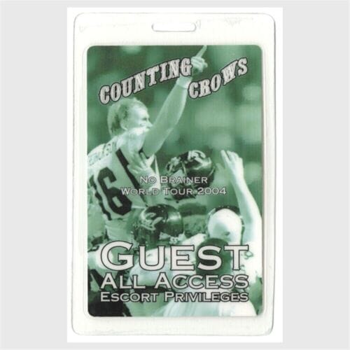 Counting Crows 2004 Concert Laminated Backstage Pass No Brainer Tour ...