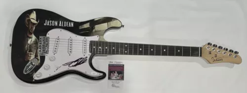 JASON ALDEAN SIGNED CUSTOM ELECTRIC GUITAR COUNTRY LEGEND JSA COA ...