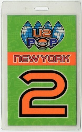 U2 1997 Popmart Concert Tour New York 2 Laminated Backstage Pass ...