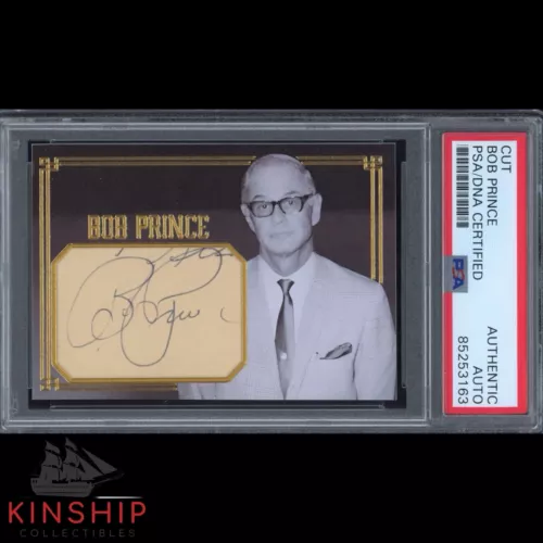 Broadcaster Bob Prince signed Cut Custom Trading Card PSA Slab Frick ...