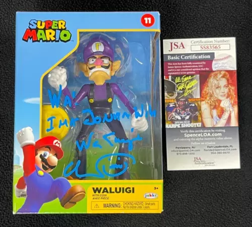 Charles Martinet Signed Jakks Pacific Walugi Super Mario Action Figure ...
