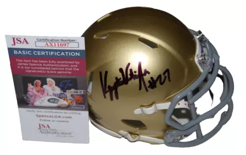 KYNGSTONN VILIAMU-ASA signed (NOTRE DAME FIGHTING IRISH) mini helmet ...