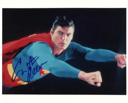 Christopher Reeve Signed Autograph 8x10 Photo Flying Clark Kent ...