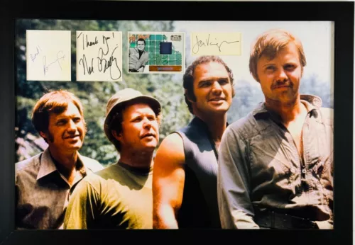 Deliverance Burt Reynolds Ned Beatty Jon Voight Ronny Cox Signed Framed