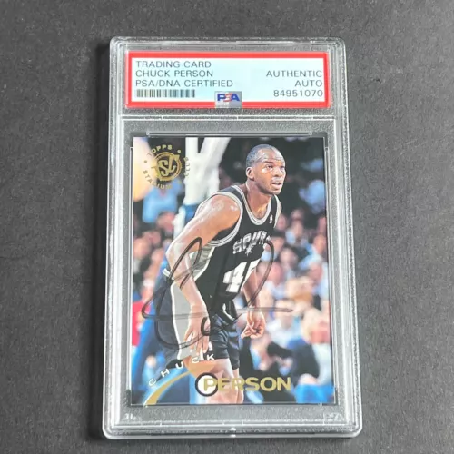 1995 Topps #282 Chuck Person Signed Card AUTO PSA Slabbed Spurs ...