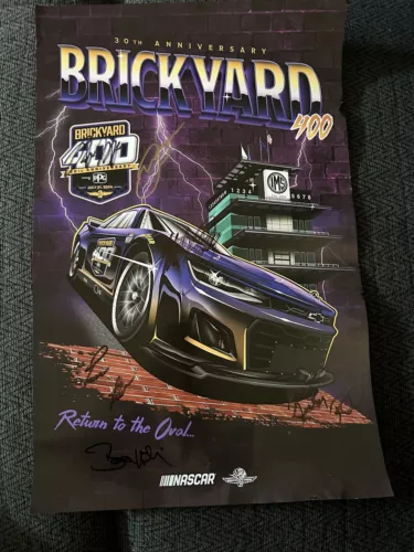 2024 Brickyard 400 11 X 17 Poster Indianapolis Signed Ernie Irvan Ricky ...