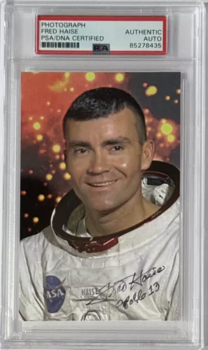 APOLLO 13 ASTRONAUT FRED HAISE SIGNED PICTURE PSA DNA COA AUTOGRAPHED ...