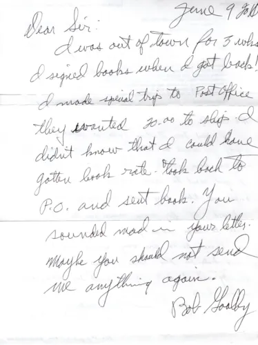 BOB GOALBY HAND SIGNED+HAND WRITTEN 8x11 LETTER+COA 1968 MASTERS ...