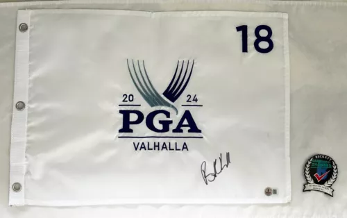 Brooks Koepka Signed 2024 PGA Championship Flag Beckett BAS COA ...