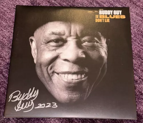 BUDDY GUY Signed THE BLUES DON'T LIE LP ALBUM COVER Beckett Auth (BAS ...