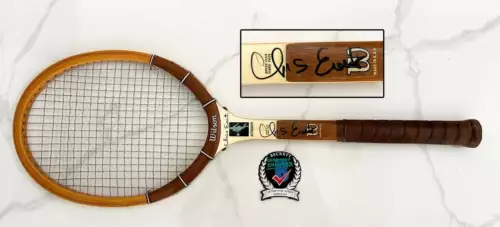 Chris Evert Signed Tennis Racquet Beckett BAS COA | Autographia