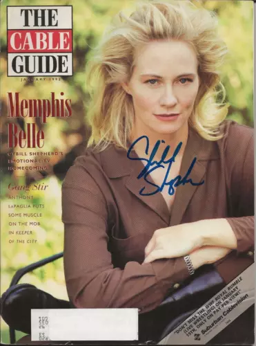Cybill Shepherd SIGNED January 1992 The Cable Guide Magazine COA ...