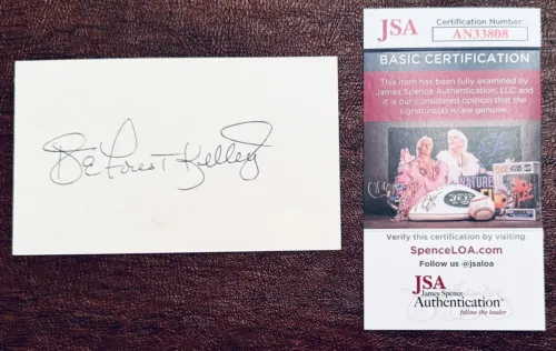 DeForest Kelley Signed Autographed 3x5 Card JSA Cert Star Trek Bones ...
