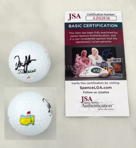 Dustin Johnson Signed Masters Golf Ball JSA 3 COA | Autographia