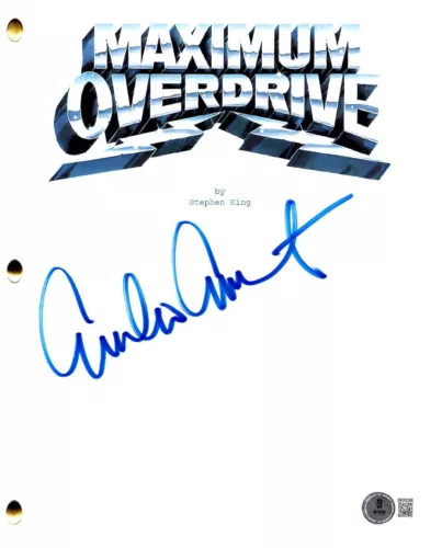 Emilio Estevez Signed MAXIMUM OVERDRIVE Script Authentic Autograph ...