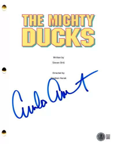 Emilio Estevez Signed The Mighty Ducks Script Authentic Autograph ...