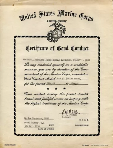 General Lewis Chesty Puller USMC US Marine 5 Navy Cross DSC Signed ...