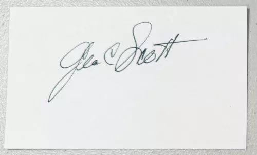 George C Scott Signed Autographed 3x5 Card BAS Beckett Cert Patton ...