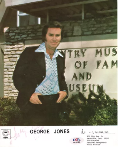 GEORGE JONES HAND SIGNED 8x10 COLOR PHOTO VINTAGE+VERY RARE PSA ...