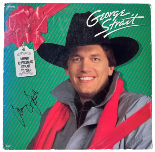 GEORGE STRAIT SIGNED MERRY CHRISTMAS STRAIT TO YOU VINYL ALBUM LP ...